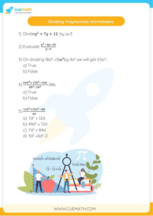 Dividing A Polynomial By A Monomial Worksheet Dividing Polynomials
