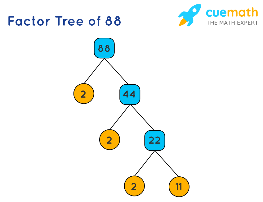 Factors Of 88 Find Prime Factorization Factors Of 88