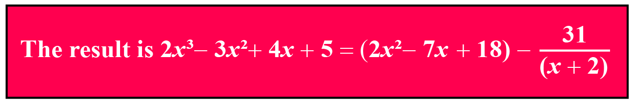 Synthetic division of polynomials | Methods | Examples - Cuemath