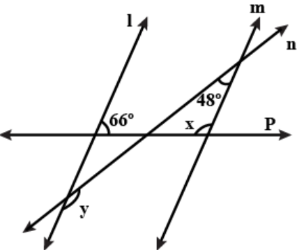 In Fig. 5.60, two parallel lines l and m are cut by two transversals n and p. Find the values of ...