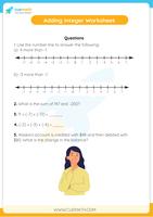 Adding Integers With The Same Sign Worksheet Free Math Number Line
