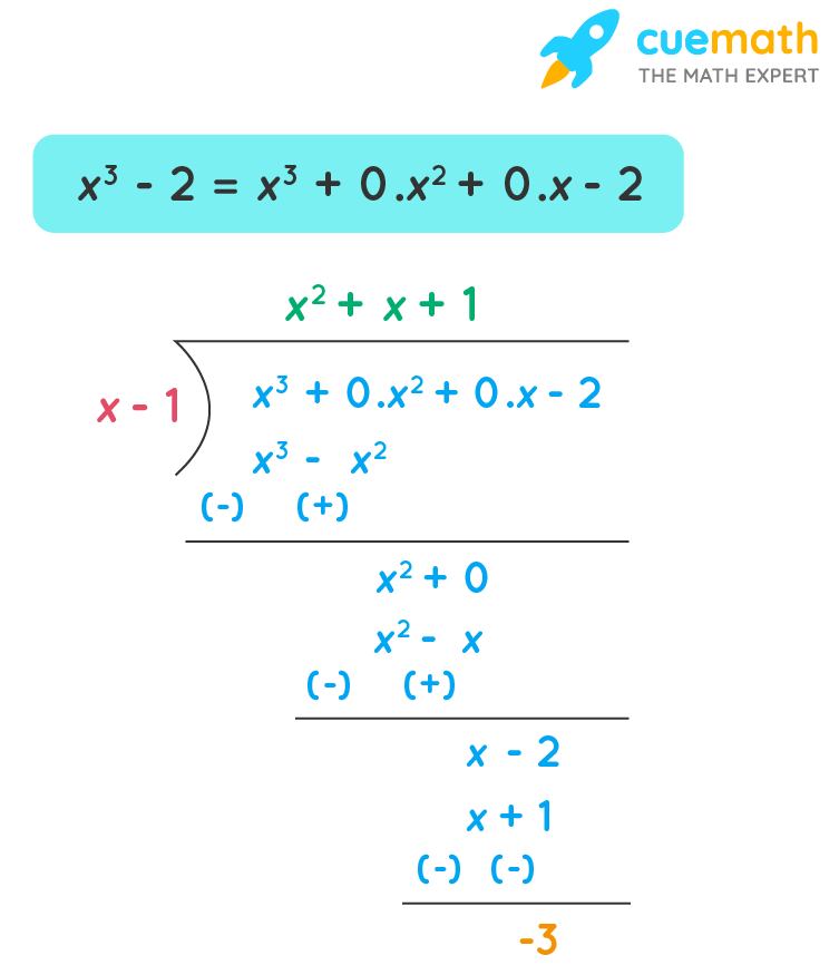 Find The Remainder When X3 2 Is Divided By X 1 What Is The